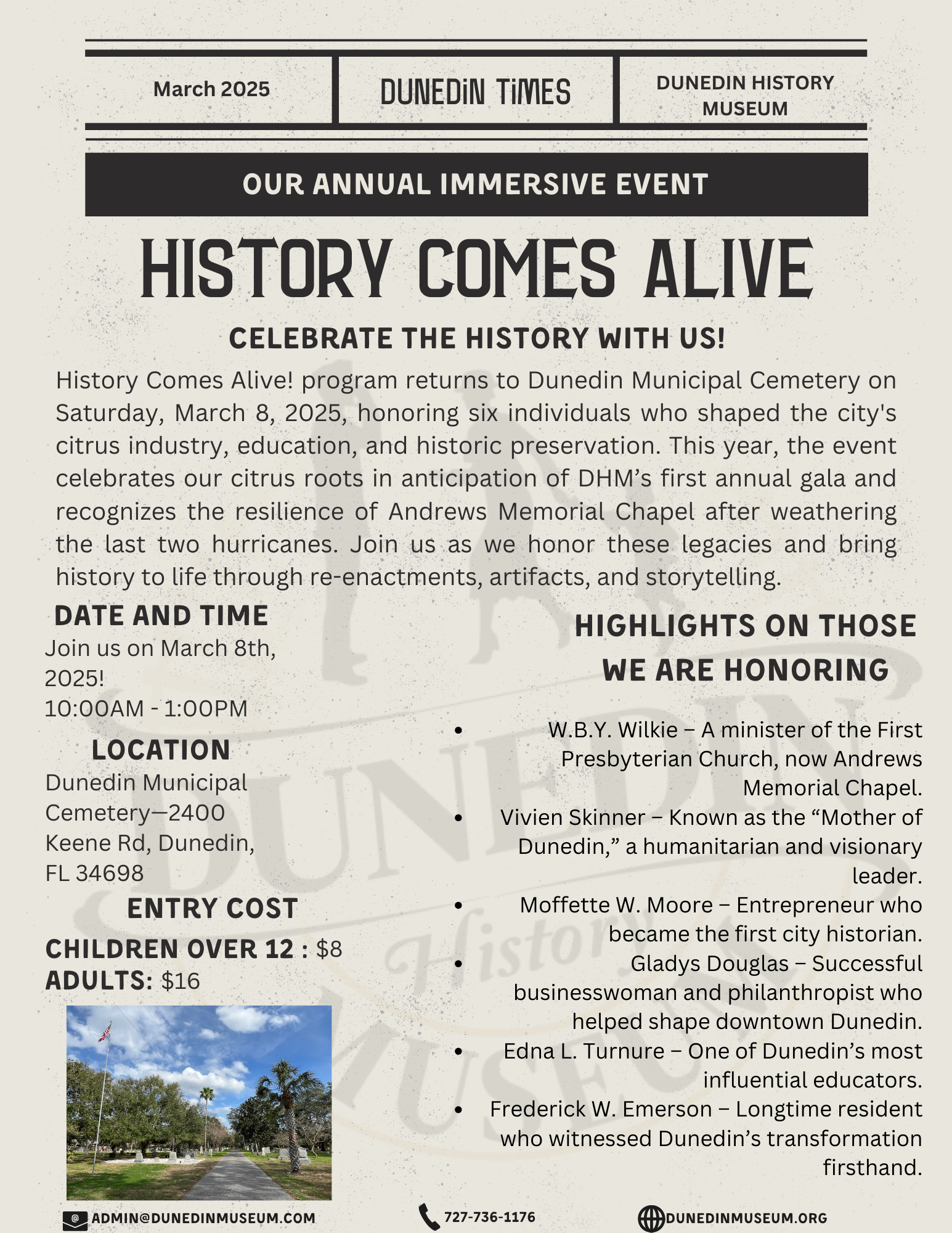 Dunedin History Museum Events